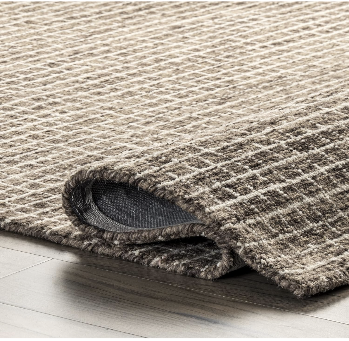Rugs USA x Arvin Olano Melrose Checked Wool Area Rug - 8x10 Area Rug ...
