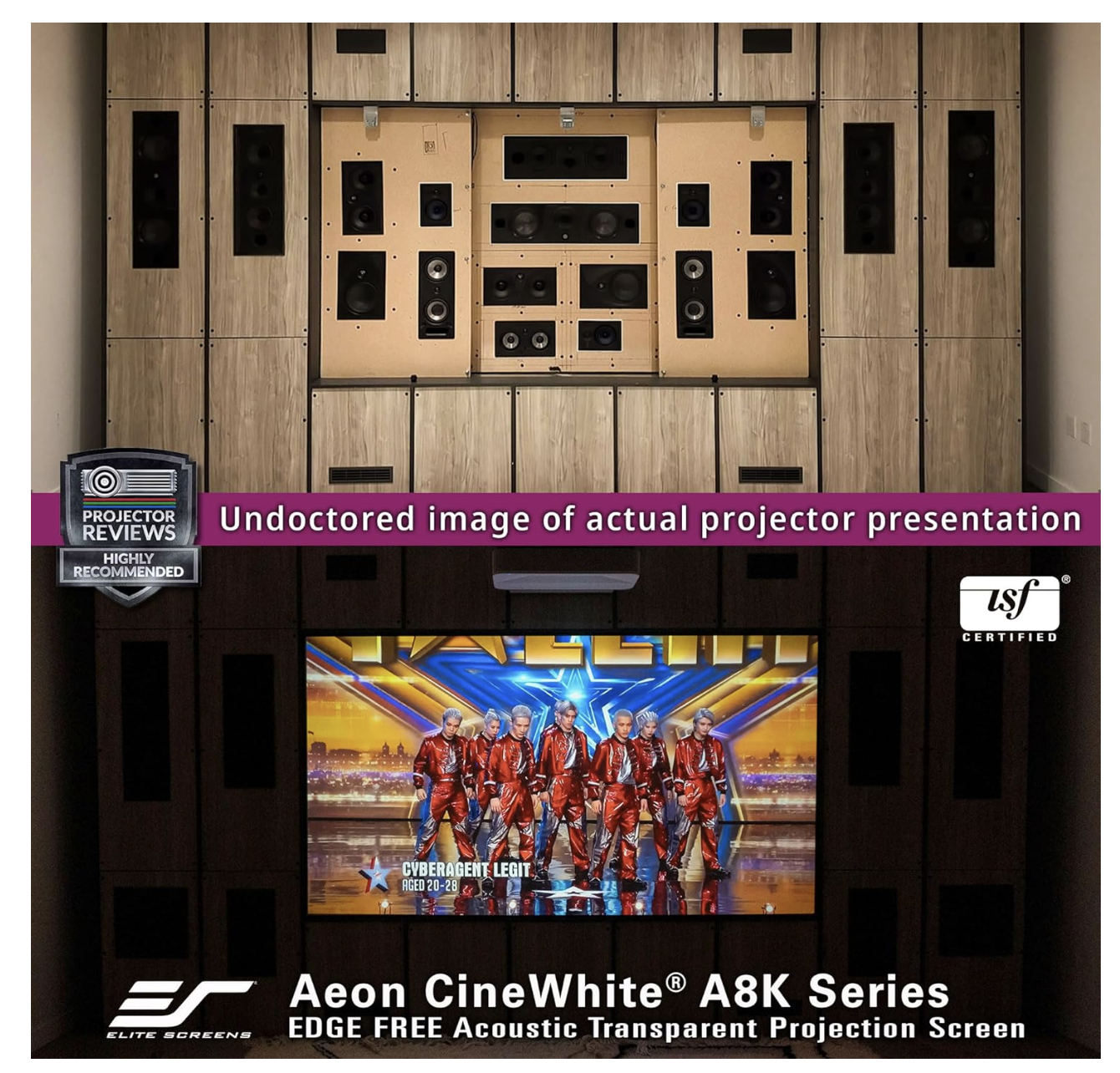Elite Screens - Aeon CineWhite A8K, 150" Diagonal Projector Screen ...
