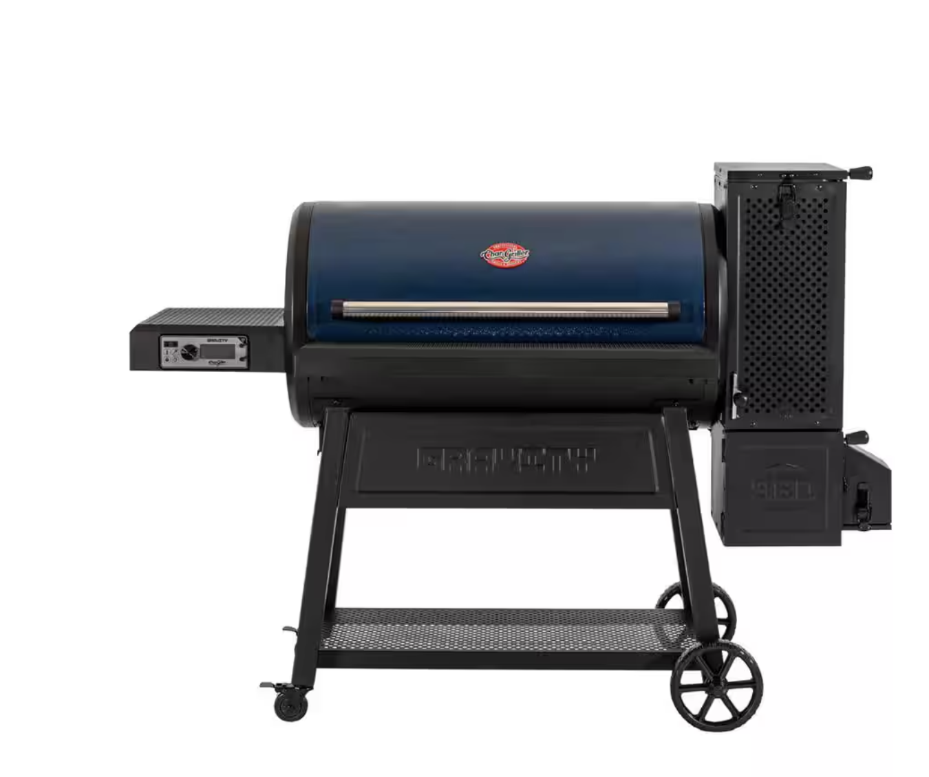 Char-Griller Gravity Fed 980 Wi-Fi Charcoal Grill and Smoker in Blue ...