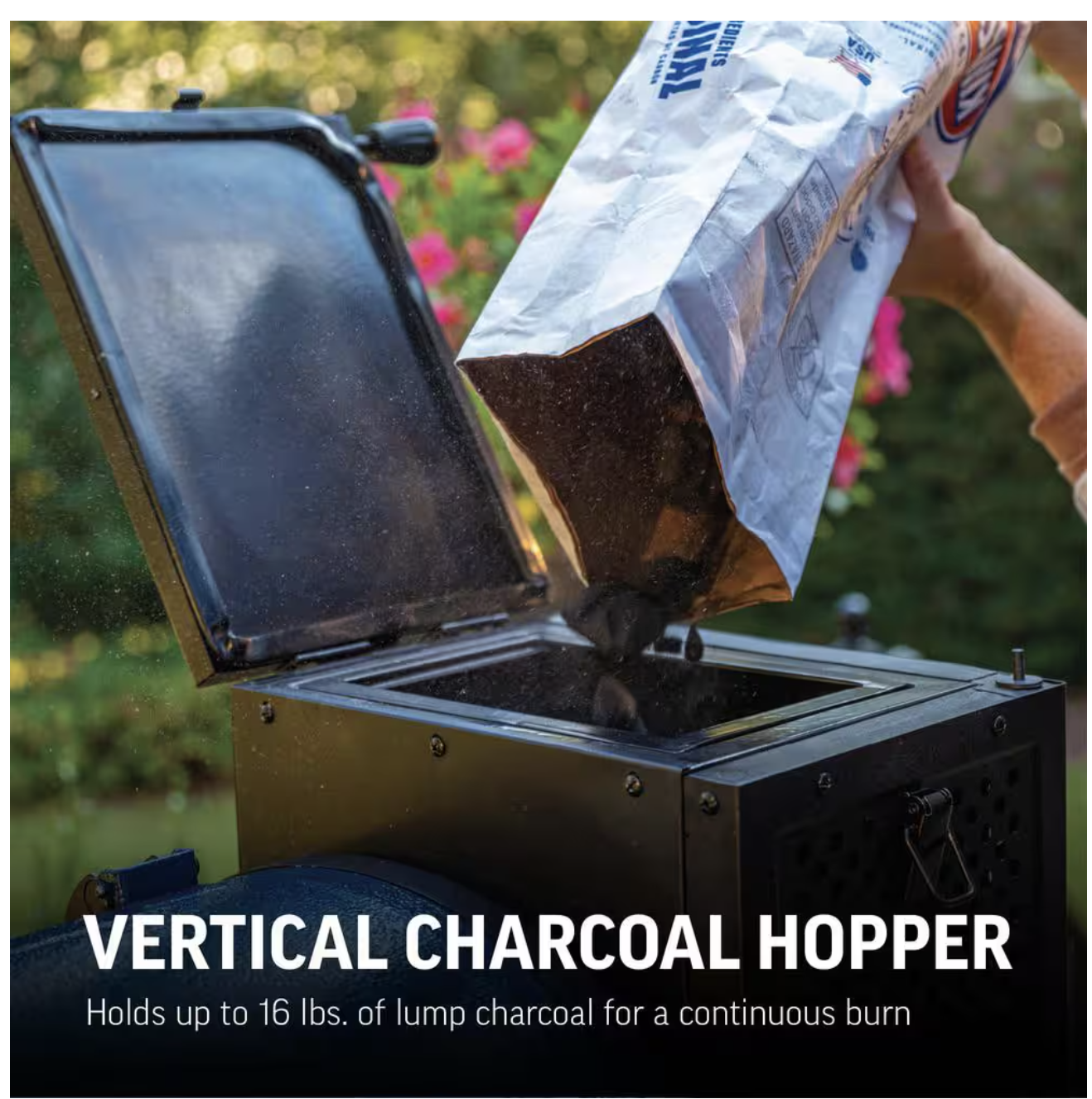 Char-Griller Gravity Fed 980 Wi-Fi Charcoal Grill and Smoker in Blue ...