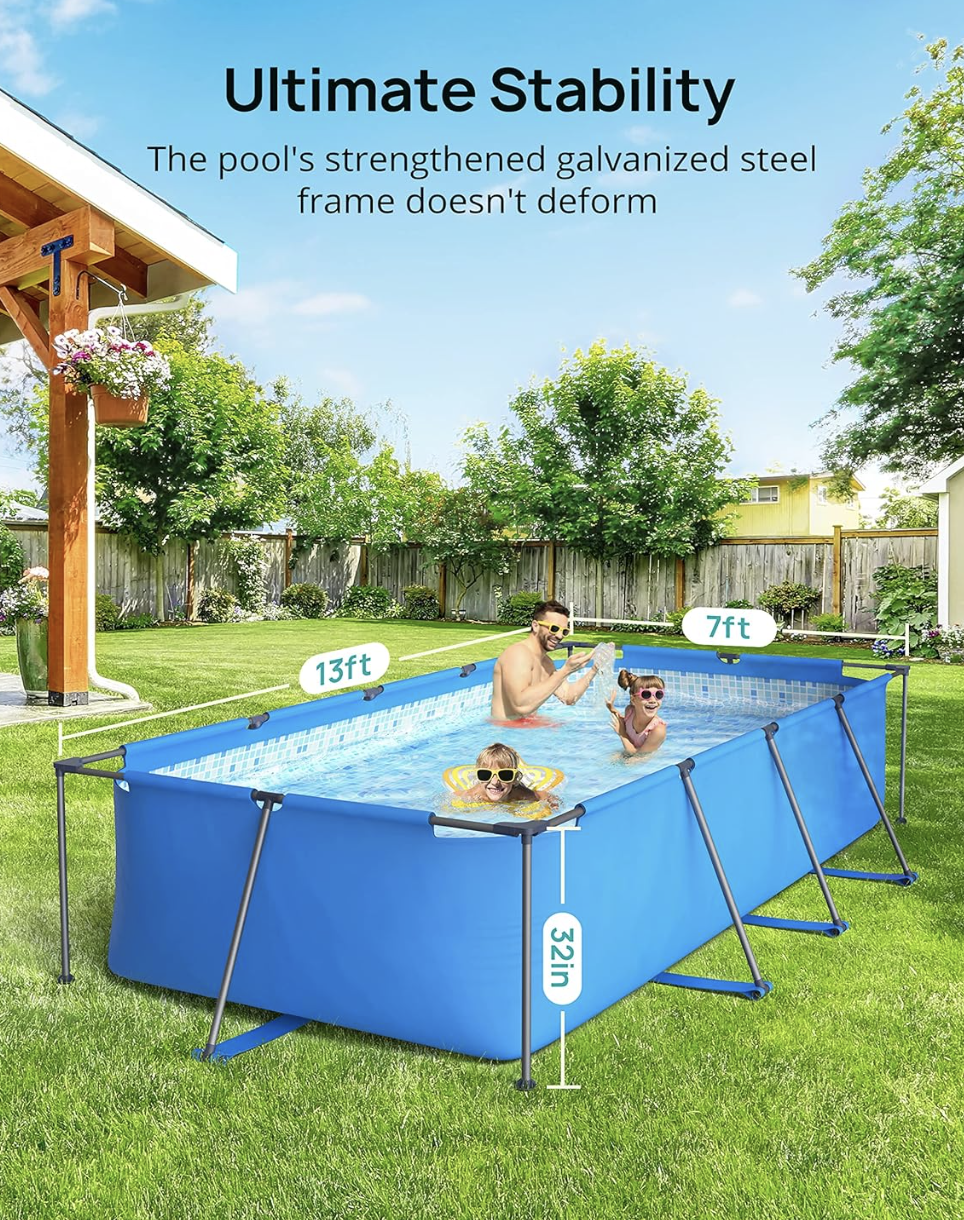 EVAJOY 13ft x 7ft x 32in Metal Frame Swimming Pool - SCD Sales ...