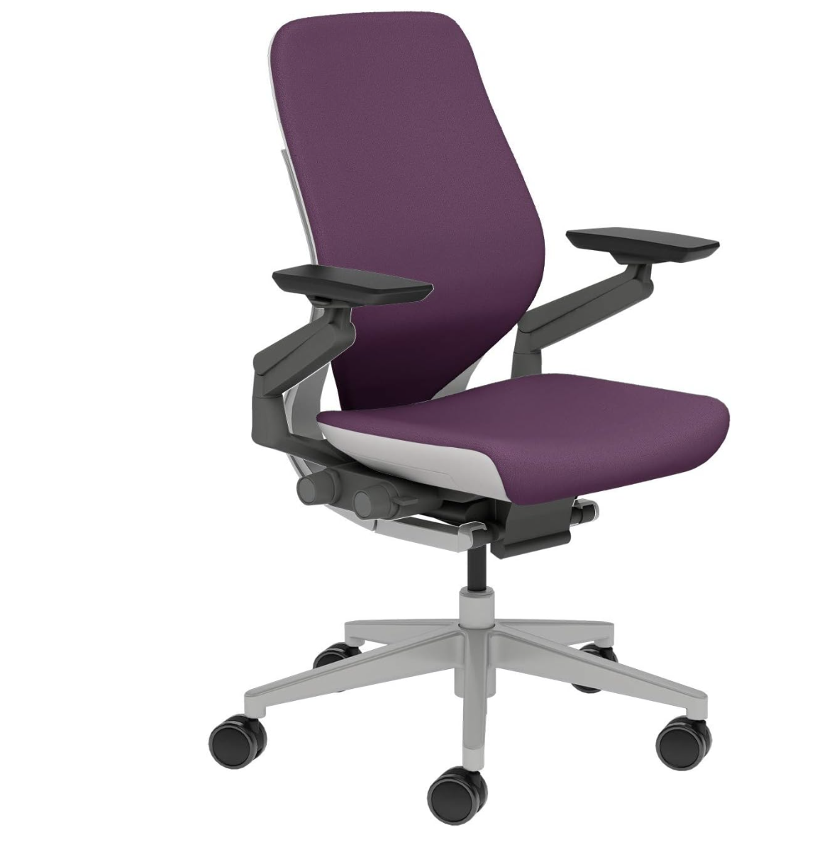 Steelcase Gesture Task Chair: Wrapped Back - Platinum Metallic Frame ...