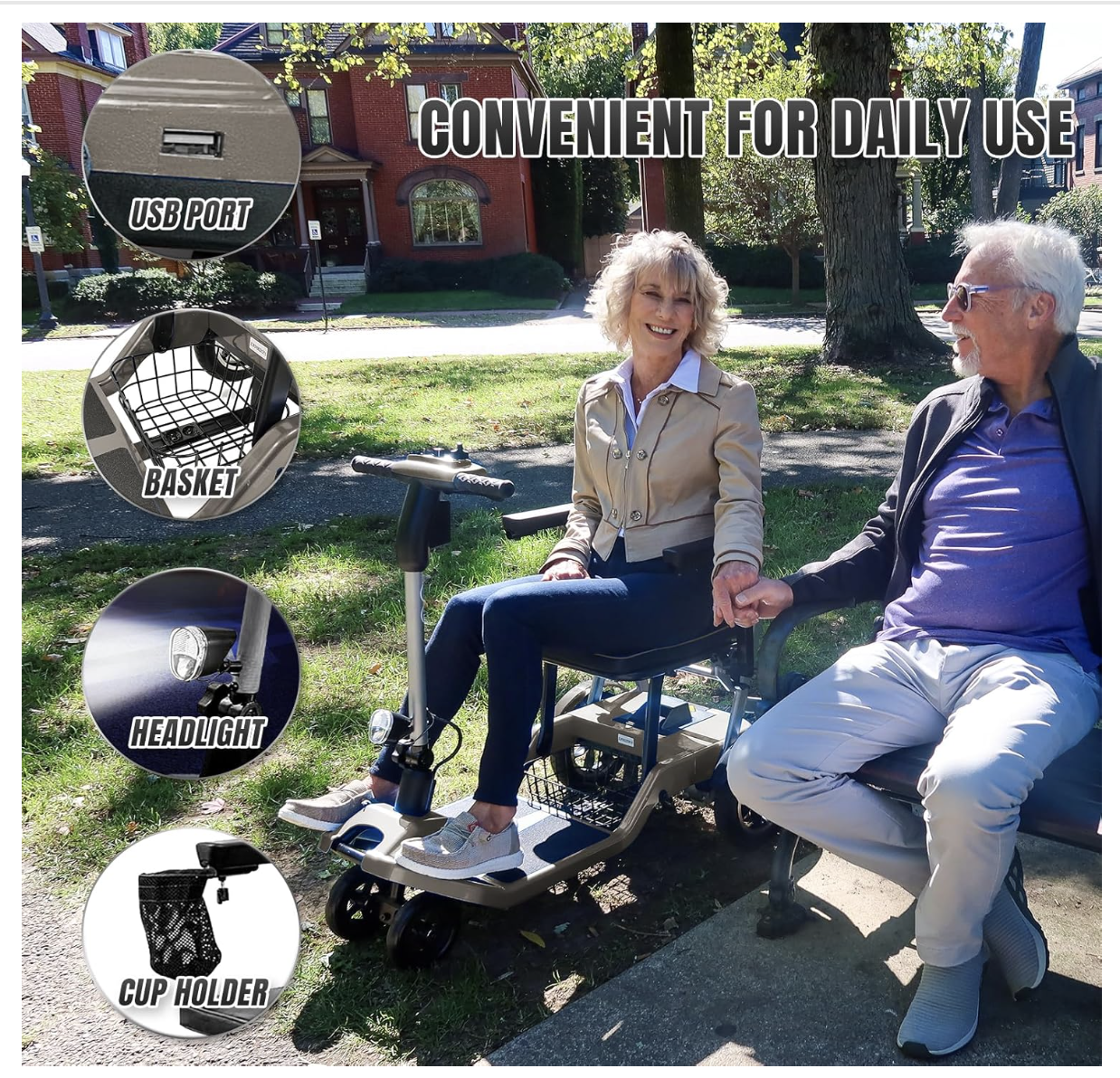 R3b-Mobility Scooters Electric Powered Folding 4 Wheel Mobility Scooter ...