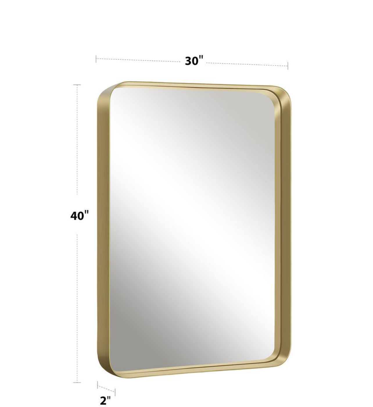 Lirago Modern Rectangle 30 in. W x 40 in. H Aluminium Alloy Deep Framed ...